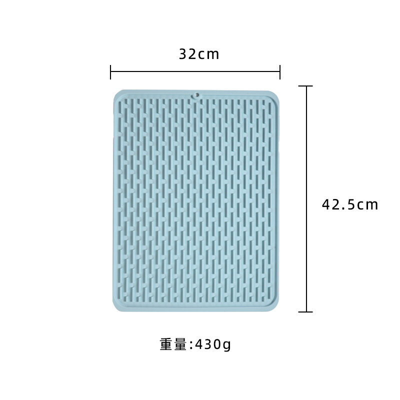 Квадратный силиконовый коврик для кухни, защита столешницы, антиожоговый, теплоизоляционный коврик, для сушки посуды, антигрязевой силиконовый дренажный коврик