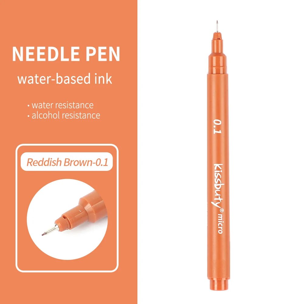 Маркер-ручка Needle Pen 0.1 reddish brown