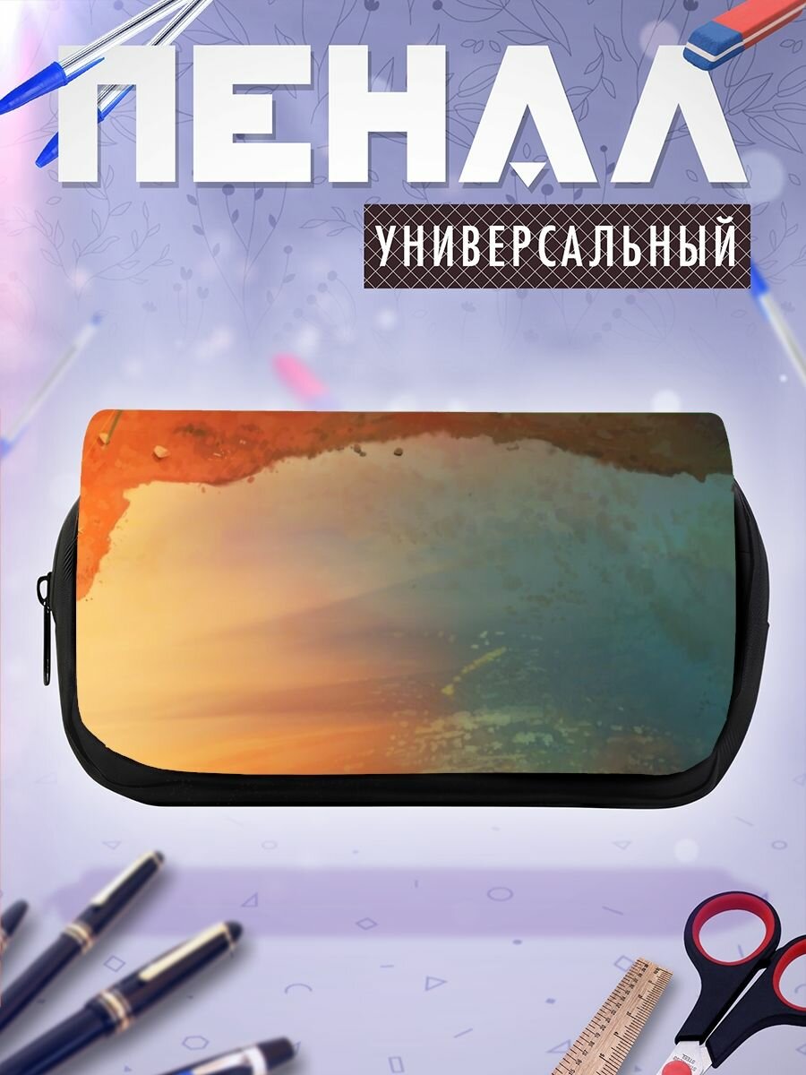 Школьный пенал красный цвет Апельсин