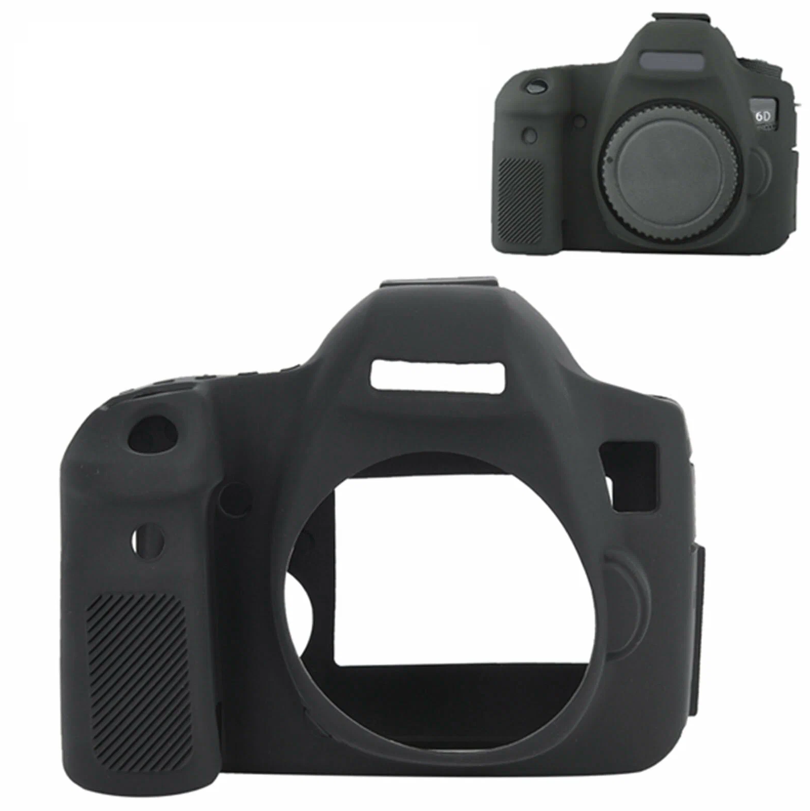 Силиконовый чехол CameraCase для Canon 6D черный, защита от царапин