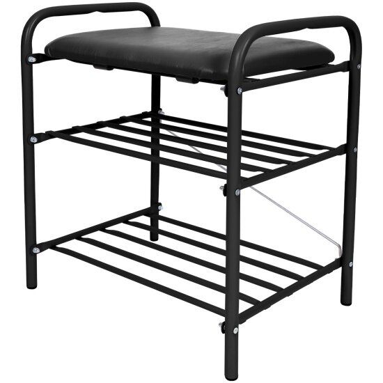 Банкетка Nika Ника Б1-1/Ч, черный/матовый черный