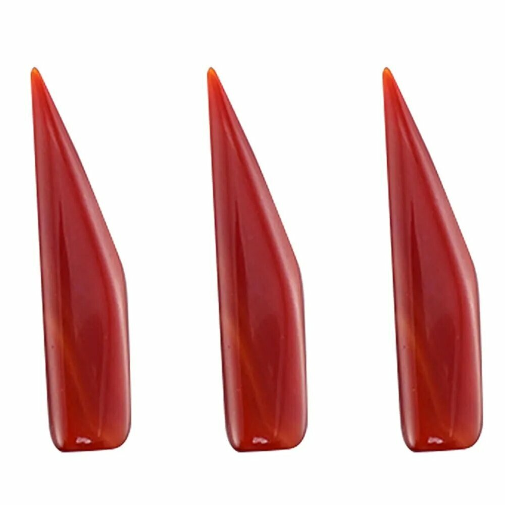 Набор Агатовых Полирольщиков Включает Три Штуки Для Ювелирных Изделий 7X2X0 5Cm