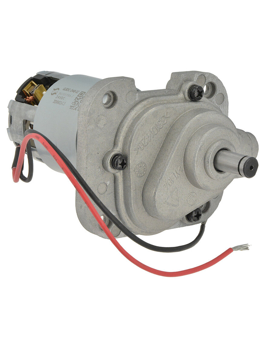 Мотор 24В с редуктором в сборе для электропилы цепной GreenWorks G24CS25 (2000007)