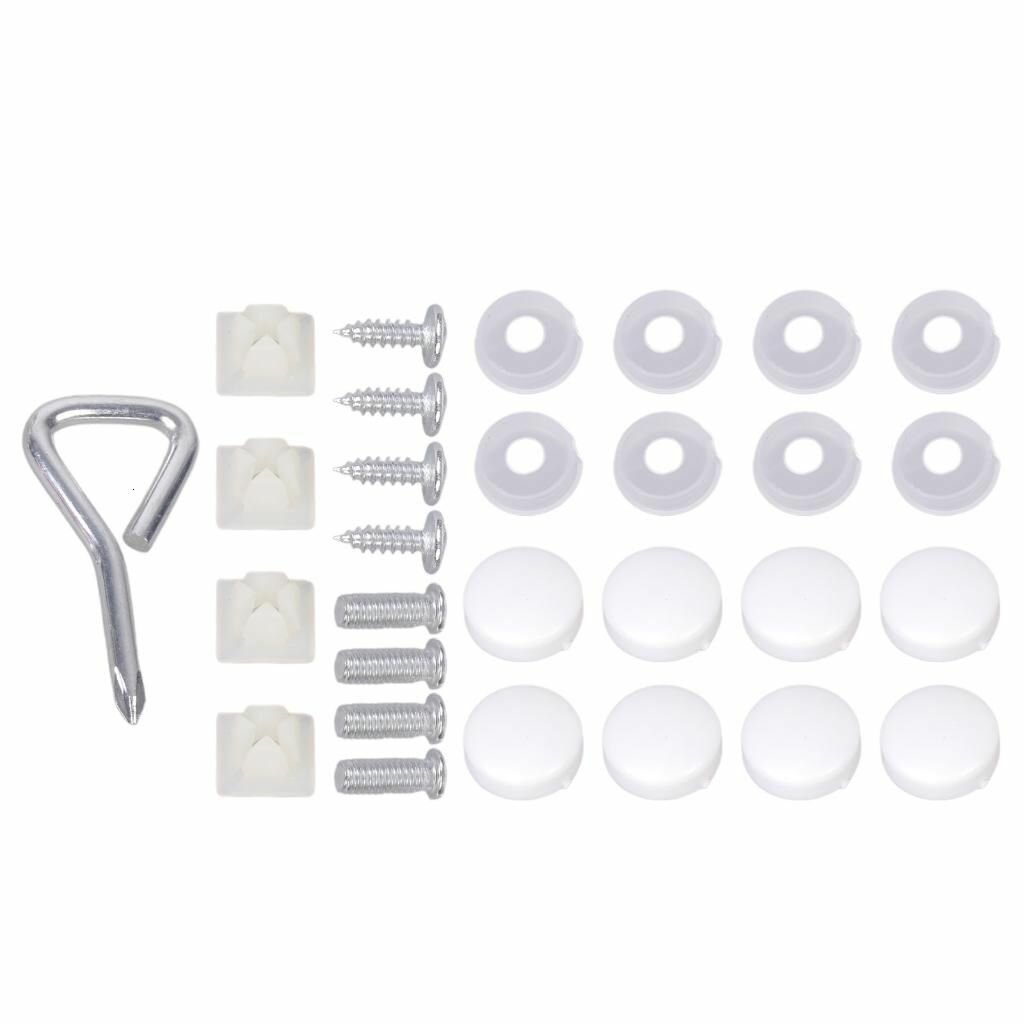 Винты с колпачками для крепления номерного знака, Белый