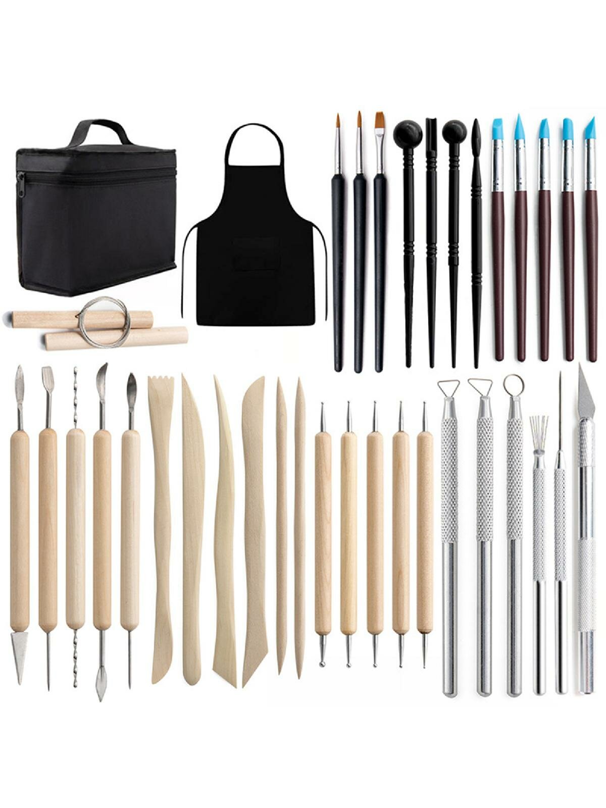 37 шт. / набор, набор инструментов для гончарной работы из глины