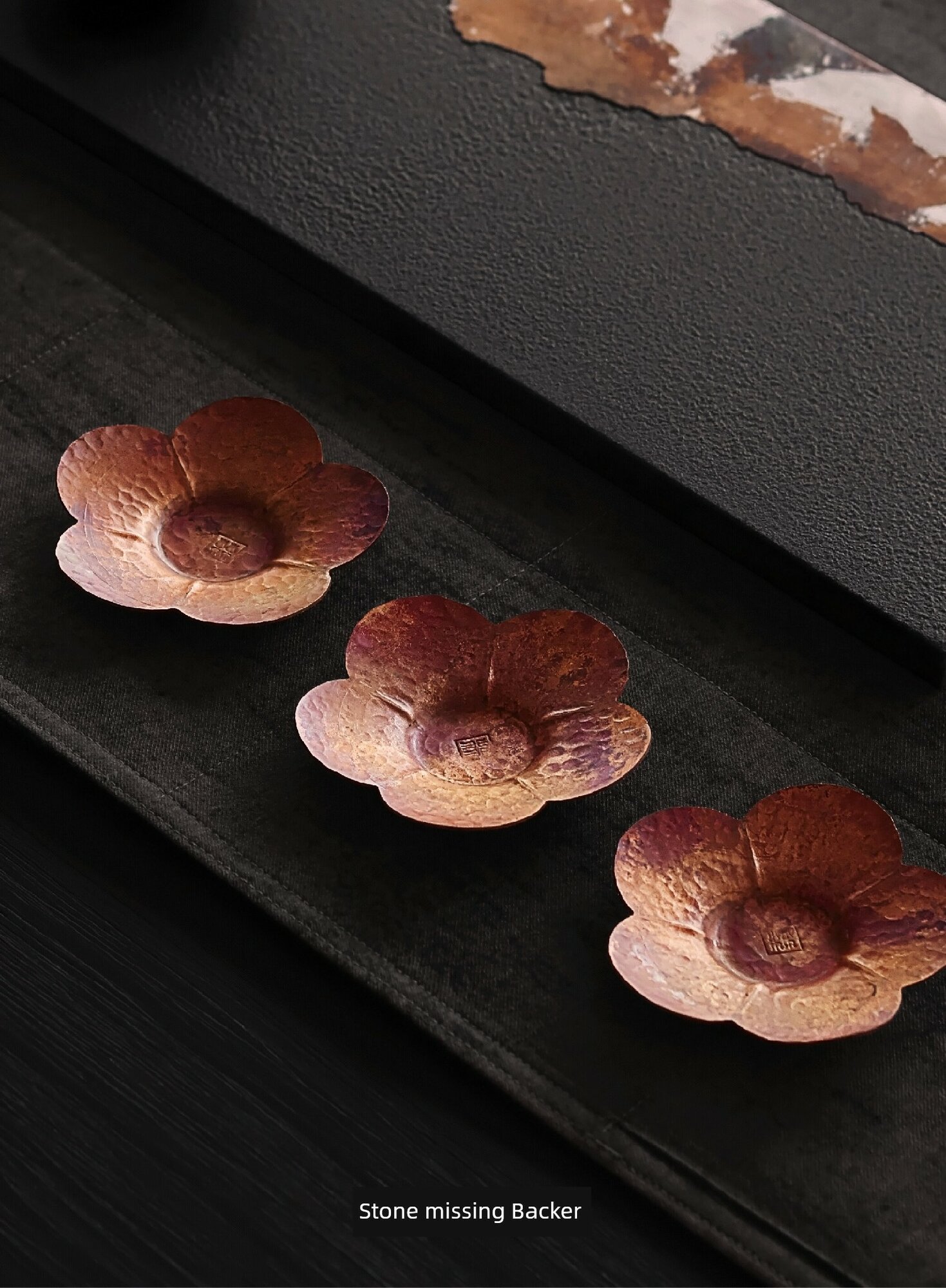 Подставка для чашек из чистой меди ручной работы, с эффектом ковки, теплоизоляционная, маленький чайный поднос,