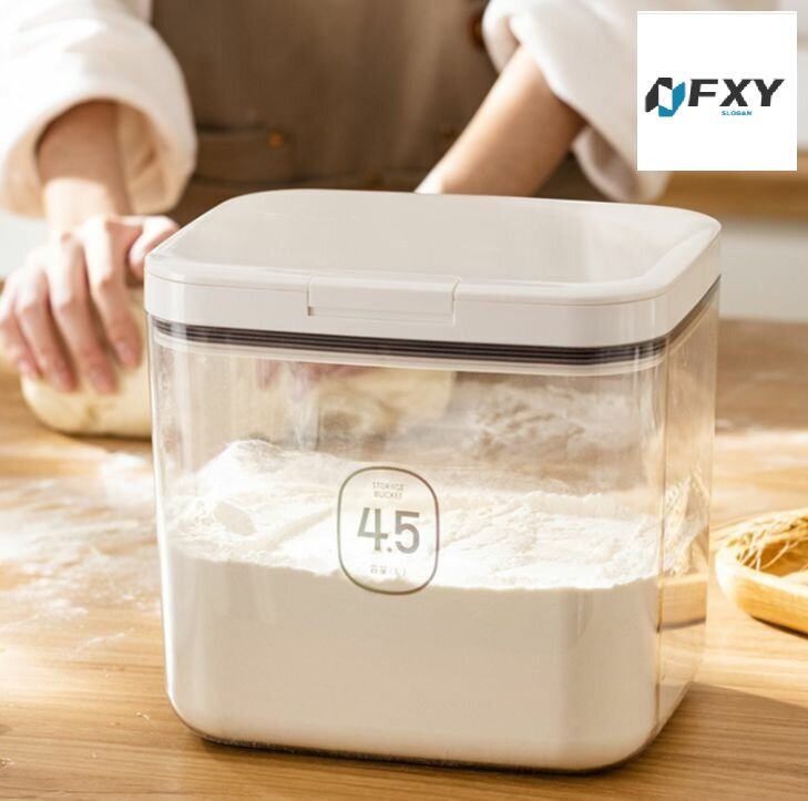 Контейнер-органайзер с крышкой на 4.5литра, DAENERO, для сыпучих продуктов, муки, сахара, порошка для стирки, банка