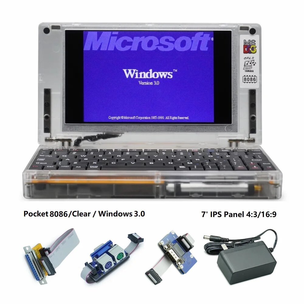 BitPC Pocket8086 карманный ПК с Windows 3.0 White, ЕС