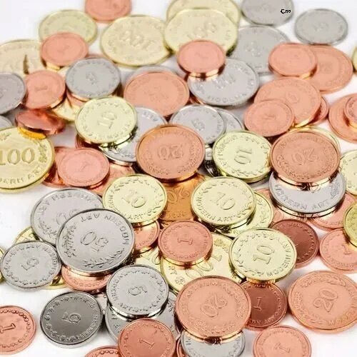 MODERN ART: металлические Жетоны 1-100 (94 ШТ!) - Универсальные Компоненты Настольных Игр. Люкс Качество!