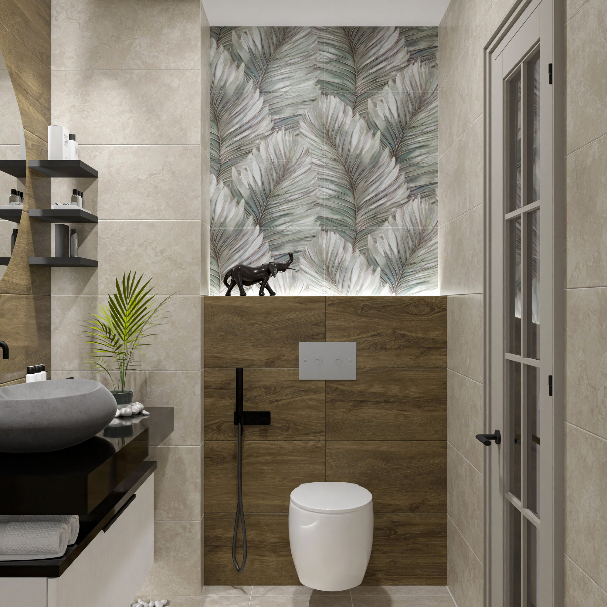 Плитка Настенная Azori Amarone Decor 2 многоцвет 31,5Х63 см 1,79 м²