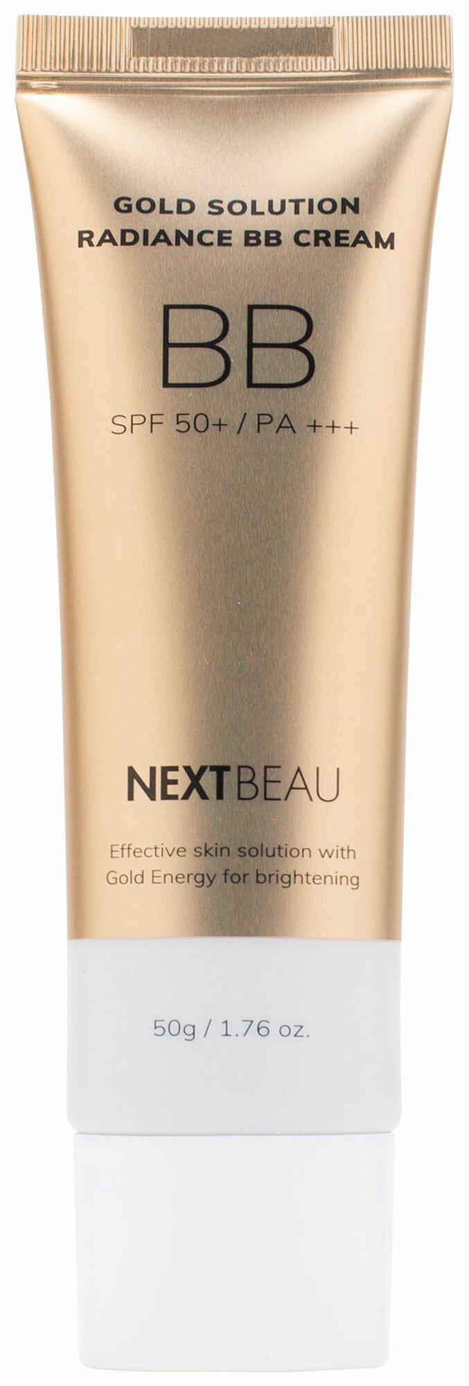 NEXTBEAU Увлажняющий ББ крем для лица Корея с золотом 01 Светло-бежевый, 50г