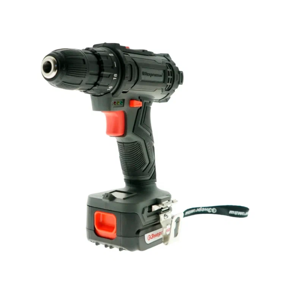 Шуруповерт аккумуляторный Энергомаш ДШ-14К 14В черный/красный, 1300об/мин, 2 скорости