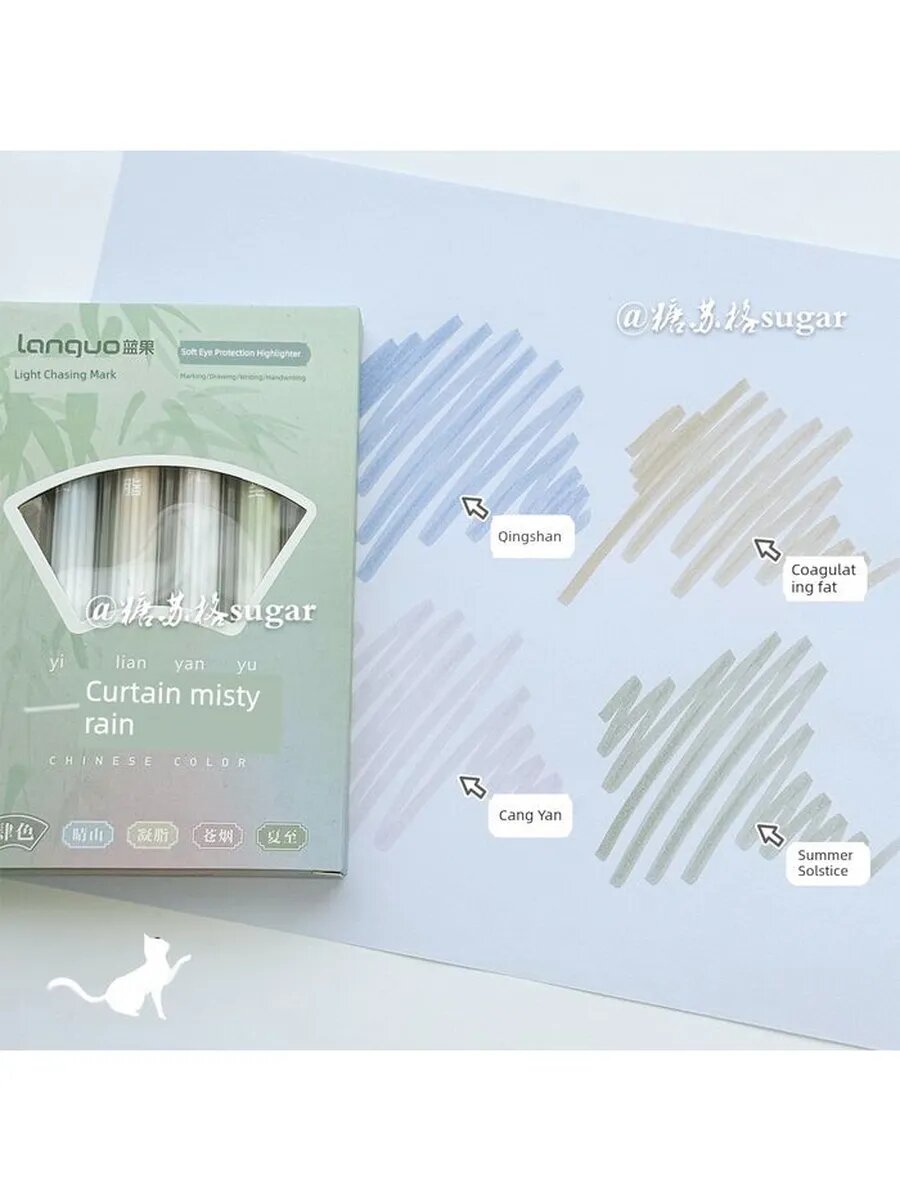 Флуоресцентные маркеры (Дымка и дождь, 4 шт/уп)