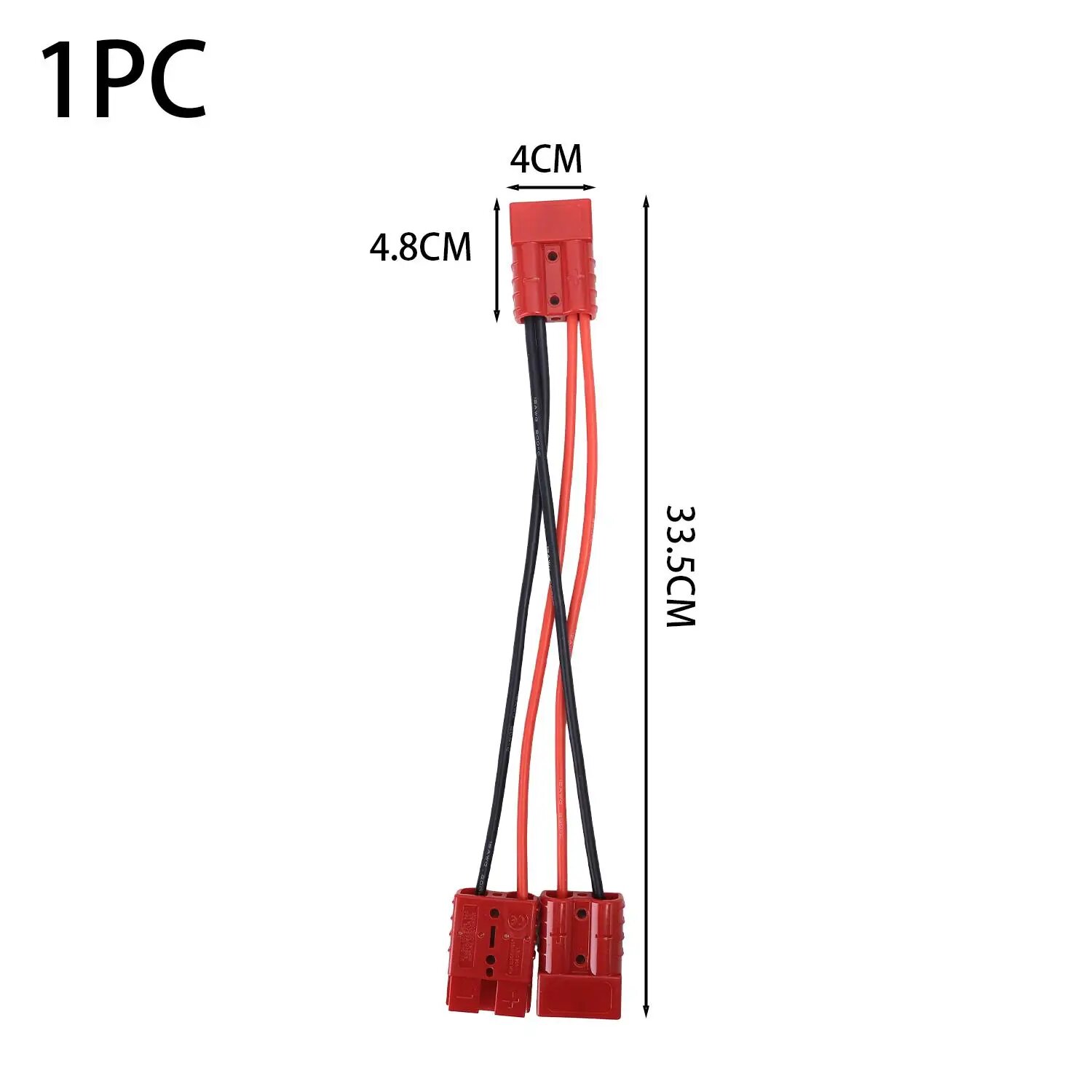 Кабель-разветвитель 1 на 2, 50A, 12AWG, красный