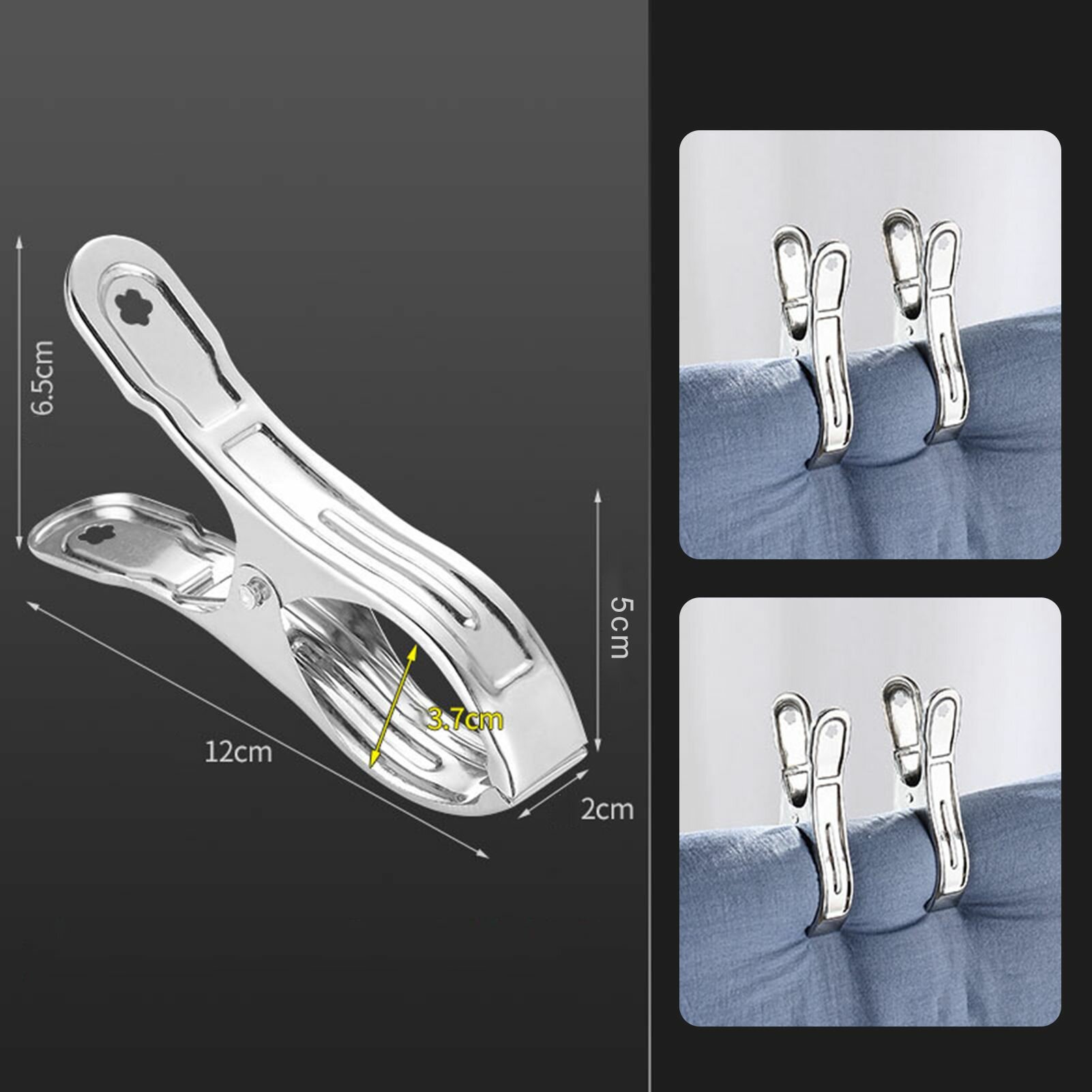 Металлические прищепки для белья нержавеющие, усиленные, для одежды, носков и одеял