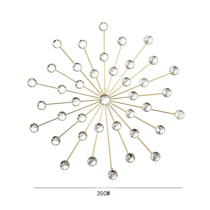 Декоративное настенное украшение из гипсофилы в европейском стиле, простое металлическое настенное панно для гостиной, модное современное легкое роскошное настенное изделие
