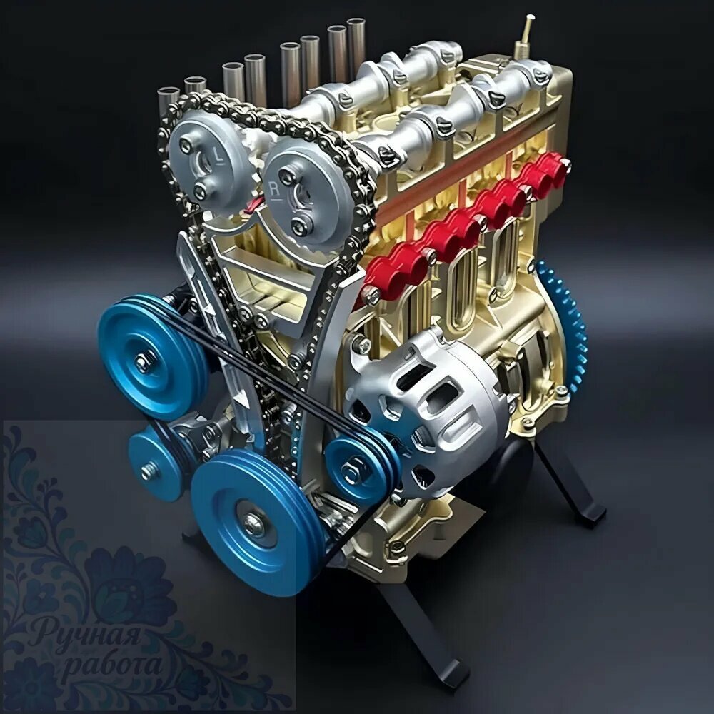 BESTSKY Модель двигателя V8 с металлическими деталями для сборки, набор для взрослых и детей от 12 лет, игрушка-конструктор.