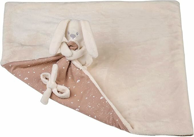 Мягкая игрушка Nattou - Кролик-комфортер бежевый, светится в темноте, 50 см - 874014