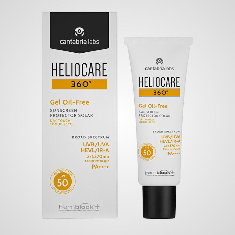 Солнцезащитный гель Oil-Free с SPF 50 для нормальной и жирной кожи 50 мл HELIOCARE 360 Gel Oil-Free Dry Touch SPF 50 Sunscreen Гель 50 мл