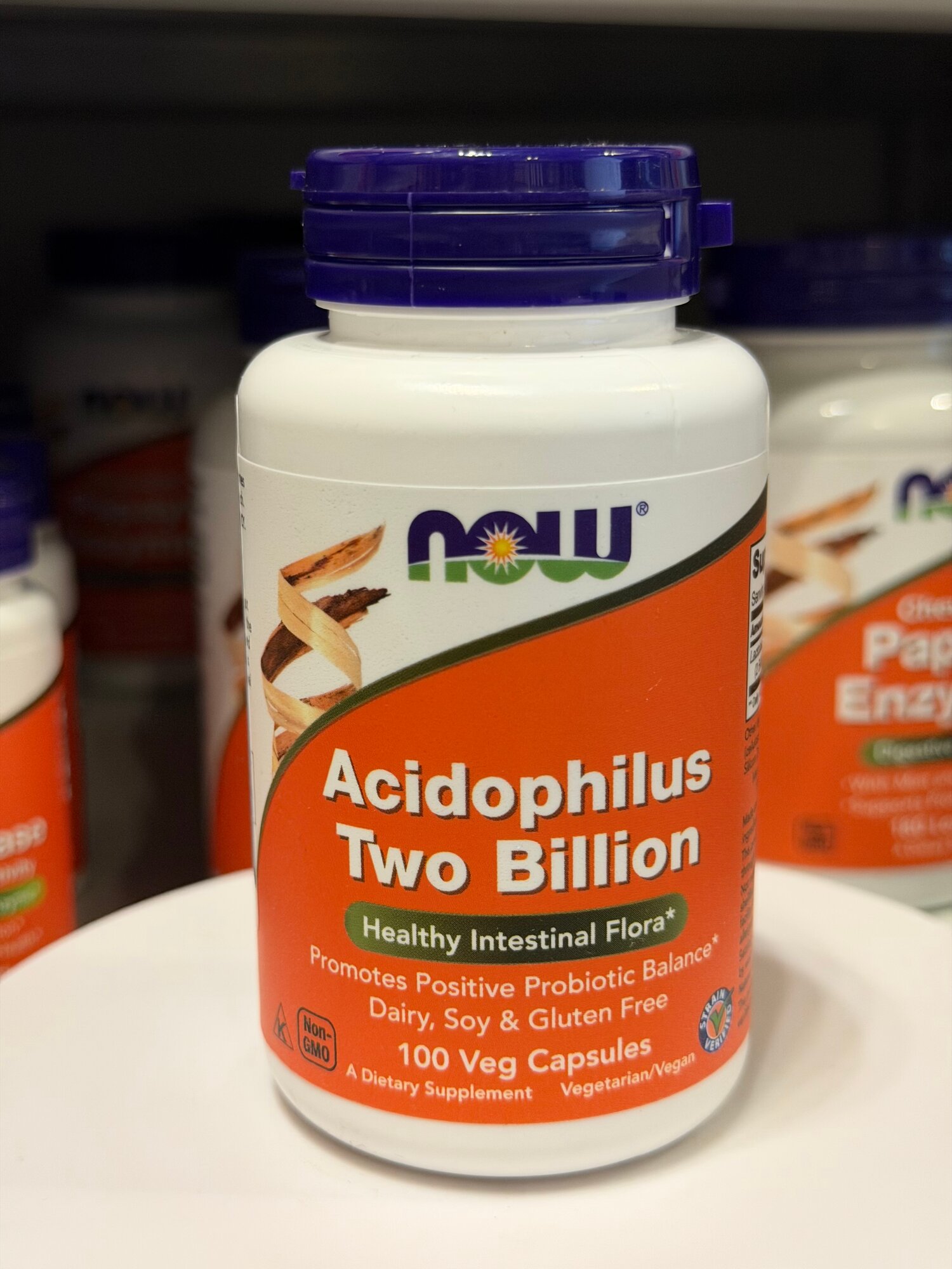 NOW Acidophilus Two Billion - ацидофильные бактерии для здоровья ЖКТ и иммунитета, 100 капсул
