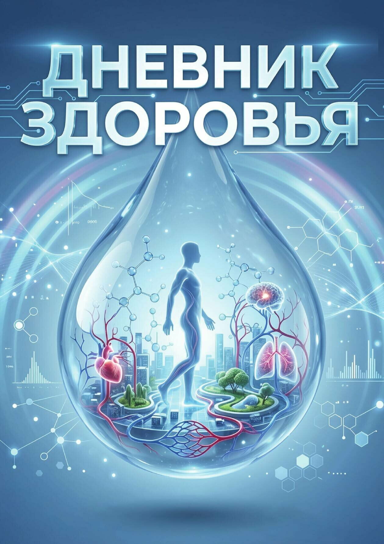 Дневник здоровья, дизайн: "Метранпаж", 100 страниц, А5. Недатированный
