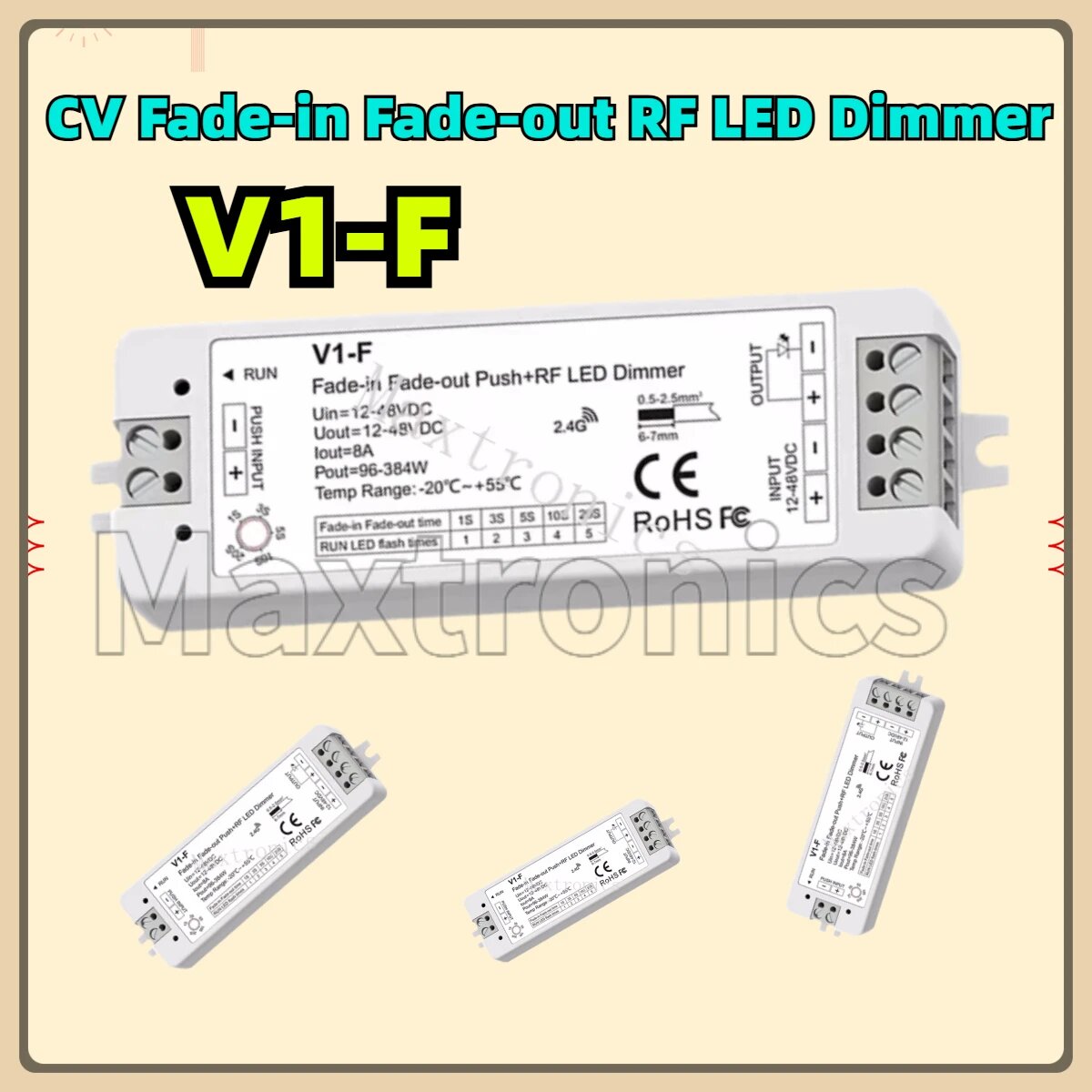 RF светодиодный диммер Maxtronics V1-F для светодиодной ленты
