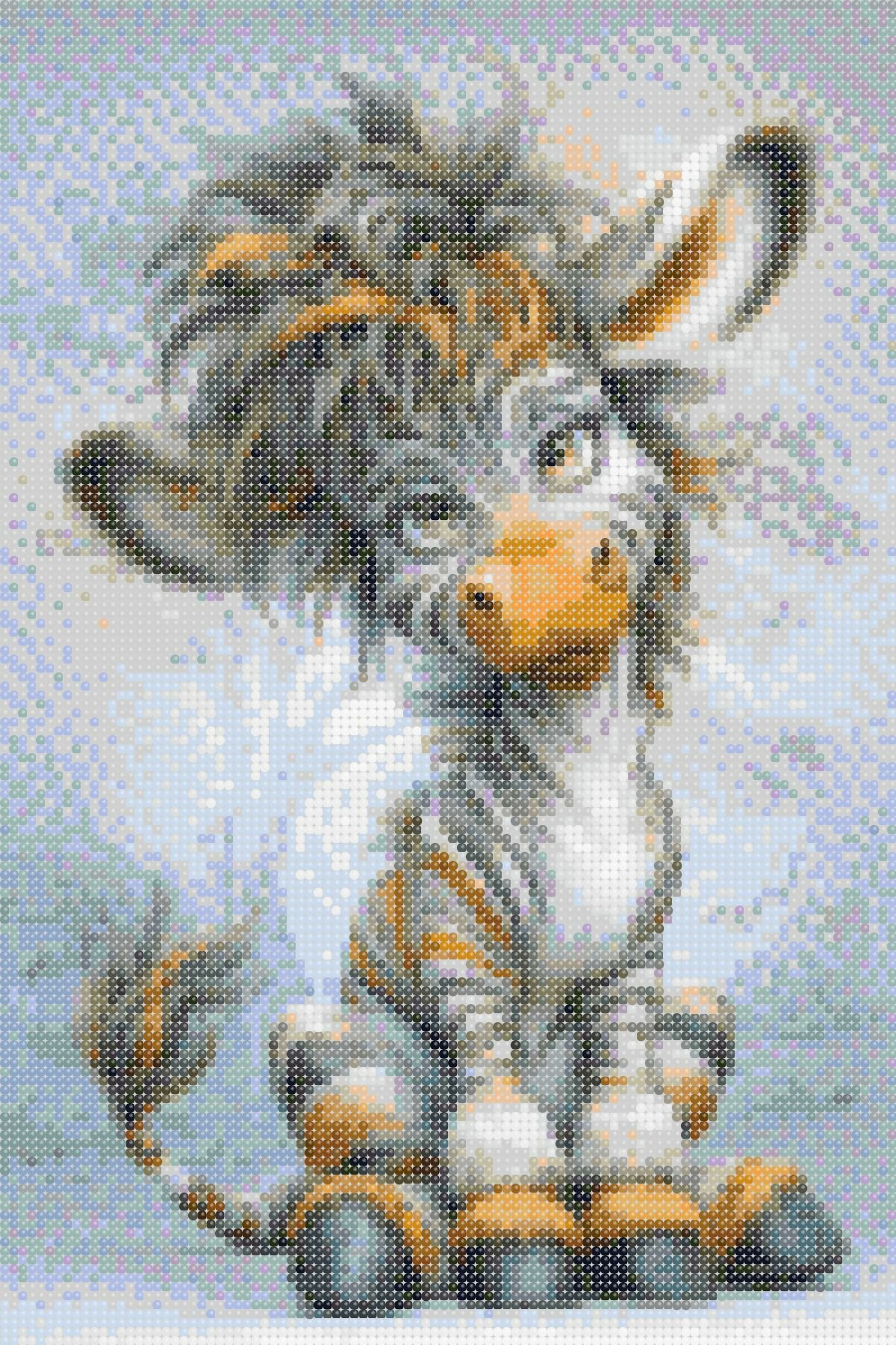 Схема вышивки бисером Зёбра (без бисера) 100х150 стежков (20х30 см) 44 цвета