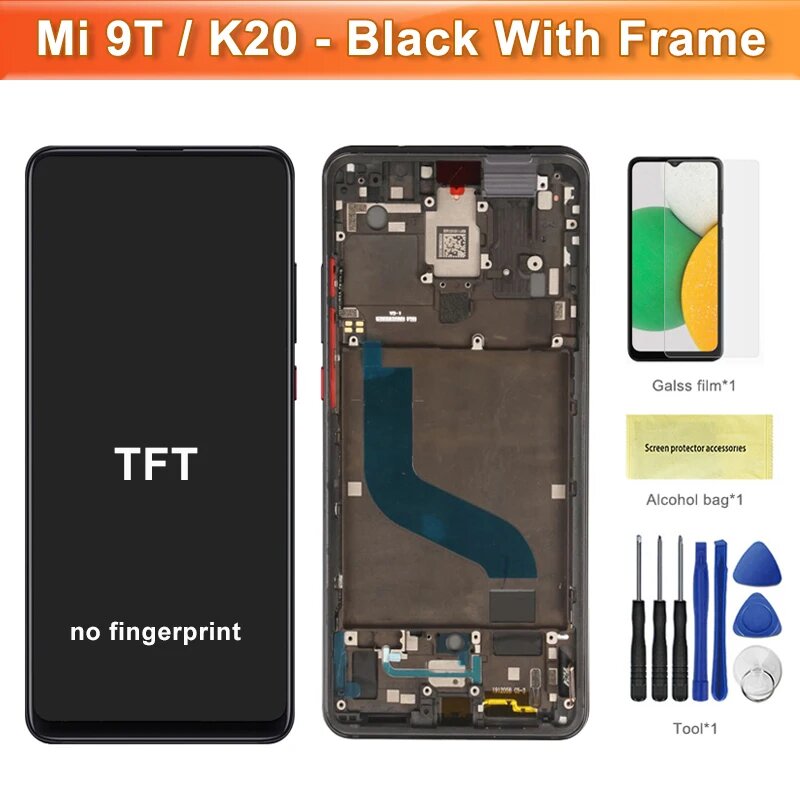 6,39 "Super Amoled Mi 9T ЖК-дисплей для Xiaomi Mi 9T Pro ЖК-дисплей с цифровым TFT BlackFrame