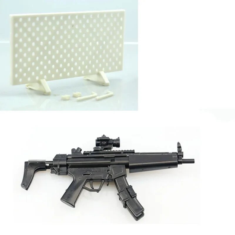GRAPMAN 1/6 MP5 пистолет-пулемет черный, пластик, gun and bracket