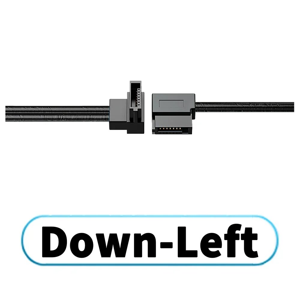 SPEEDIER Кабель SATA 3.0 для жесткого диска 80cm, DOWN-LEFT
