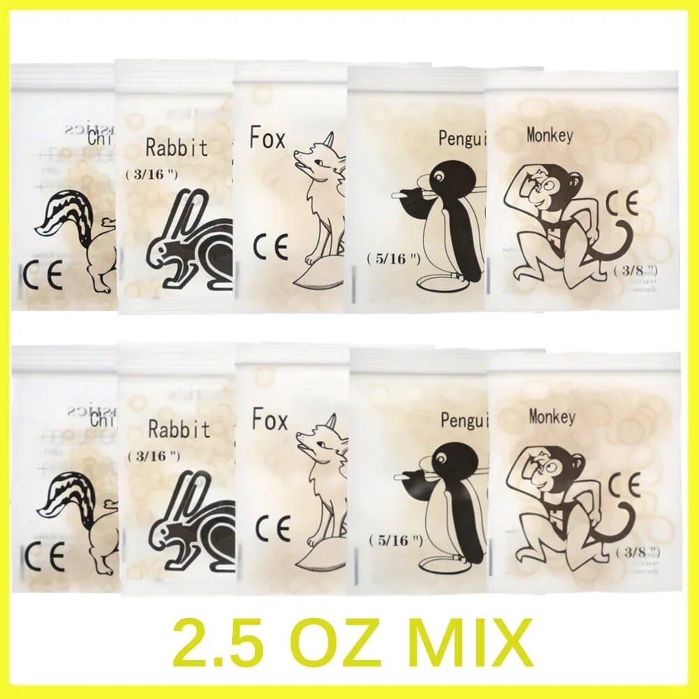 1000 шт, стоматологические ортодонтические эластичные резинки для брекетов для 2.5OZ Mixed 10Bag