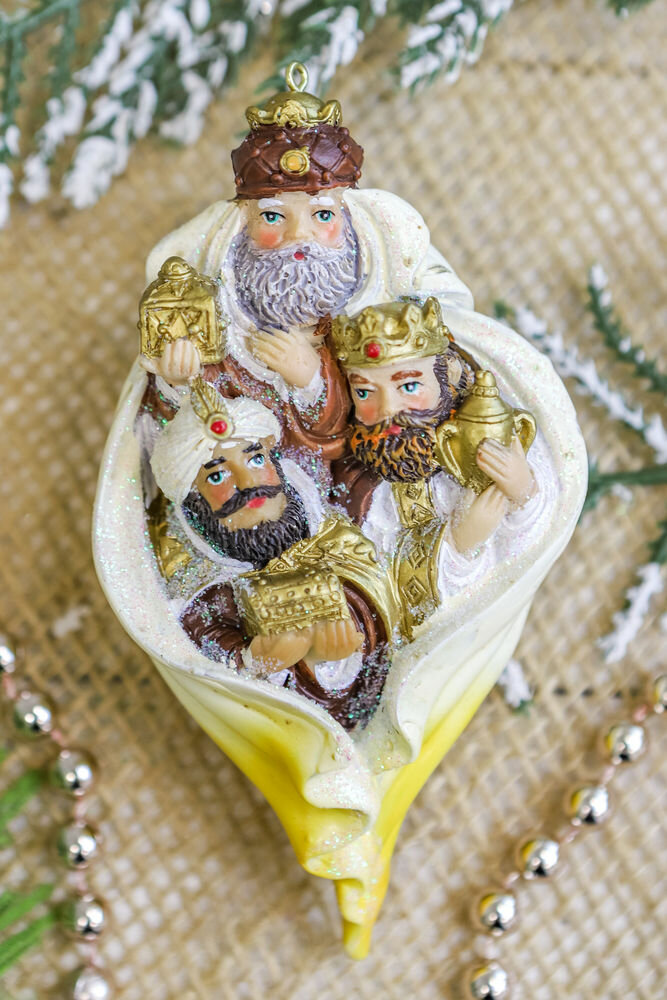 Ёлочное украшение рождественский сюжет: волхвы, полистоун, 13 см, Goodwill TR21122-1