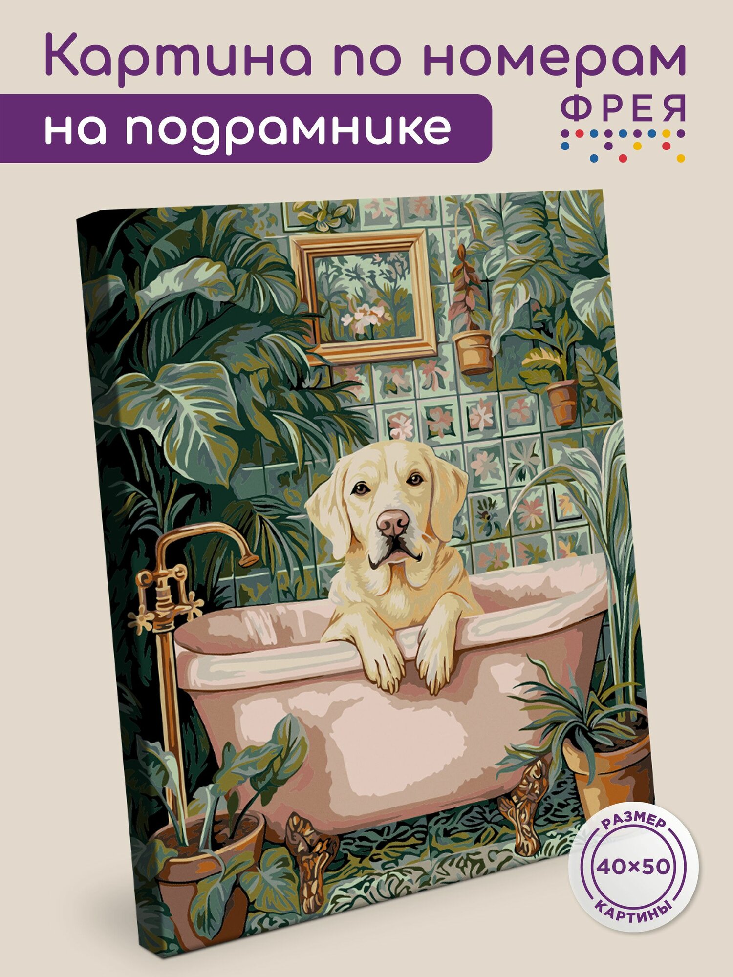 Картина по номерам с холстом на подрамнике "фрея" 50х40 см PNB/PL-378 "Минутка релакса"