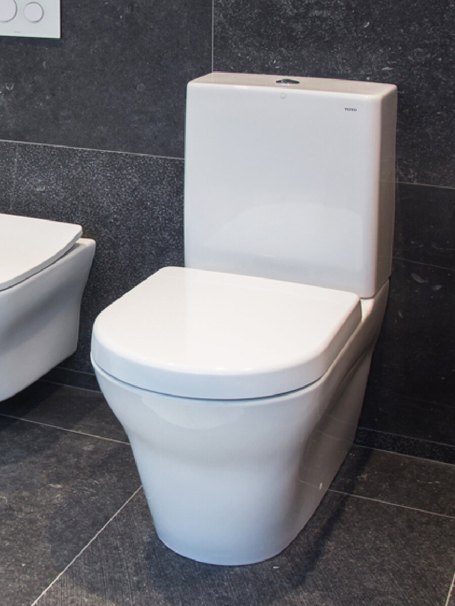 Унитаз моноблок, безободковый TOTO MH CW161Y, с бачком, смывным механизмом и крышкой, смыв торнадо, белый