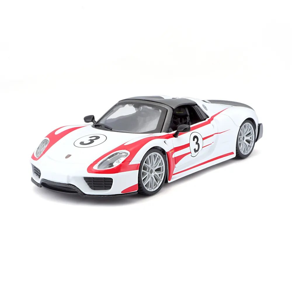Коллекционная модель автомобиля Porsche 918 Weissach U9E M6F Масштаб 1/24 Игрушка для детей 14+ 24 CM — фото 1