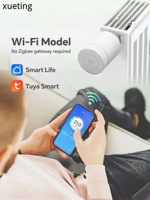 Электронный радиаторный термостат с Wi-Fi, Tuya Smart Life, регулятор температуры TRV, белый