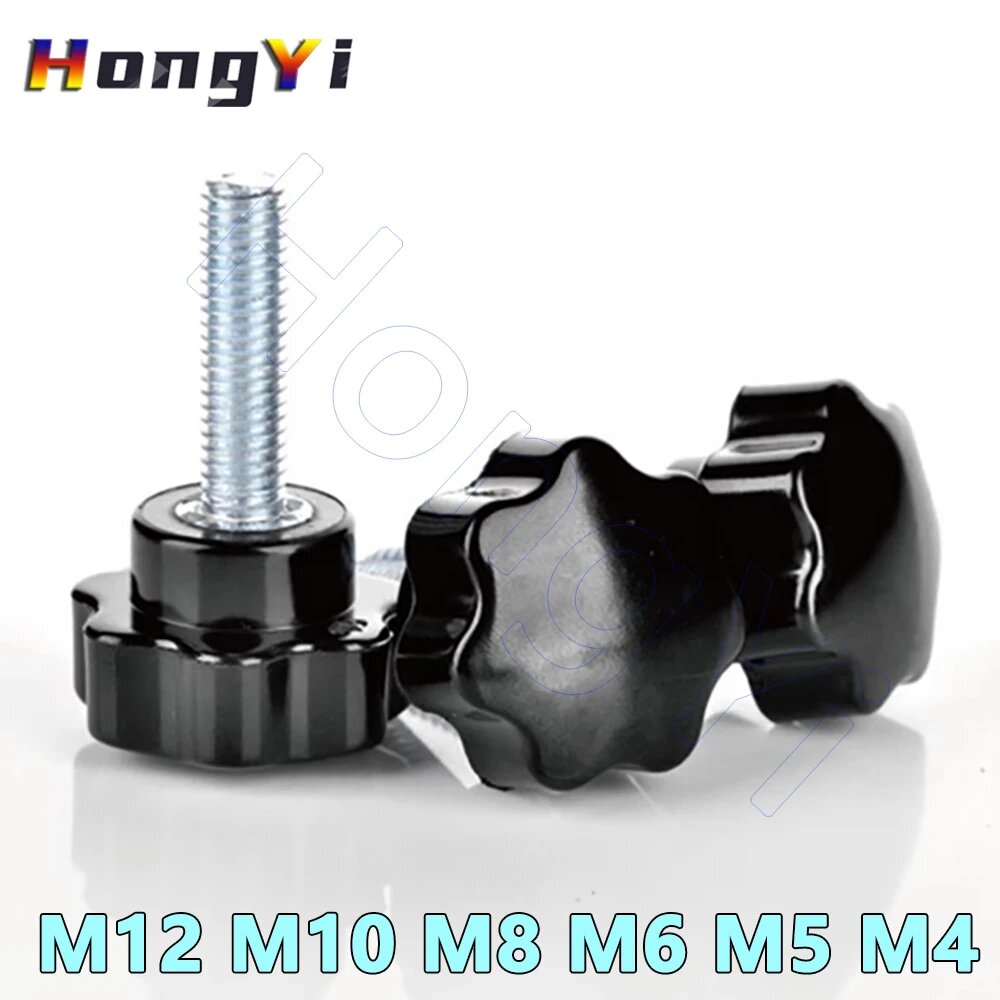 Винты с ручкой-барашком из углеродистой стали M12 M10 M8 M6 M5 M4 M8x80xD32mm, 2PCS