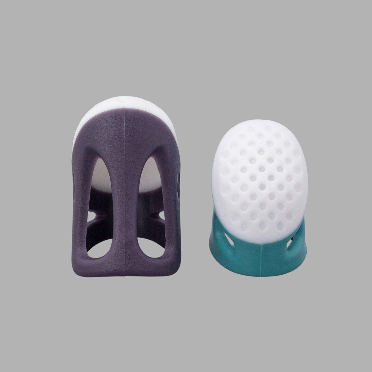 Набор наперстков силиконовых с пластиковой вставкой, размеры: S и M, 2шт/упак, Hobby&Pro