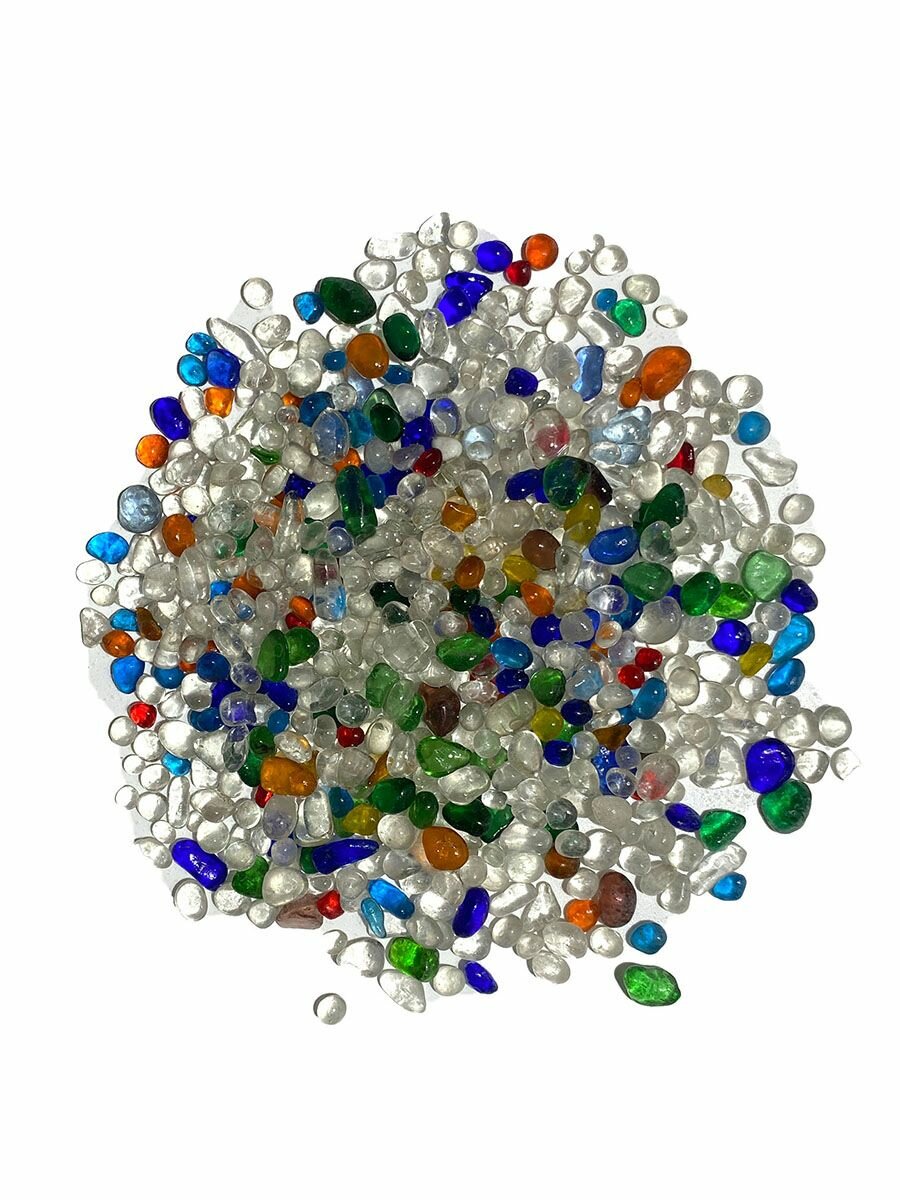 Грунт для аквариума, террариума, растений стеклянный мультиколор Кристалл 6-9 мм, 950г
