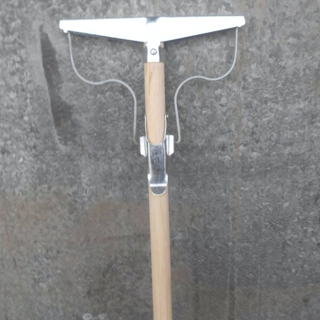 Тряпкодержатель с деревянным черенком 1220x190x22 мм, металлический зажим, для влажной уборки пола