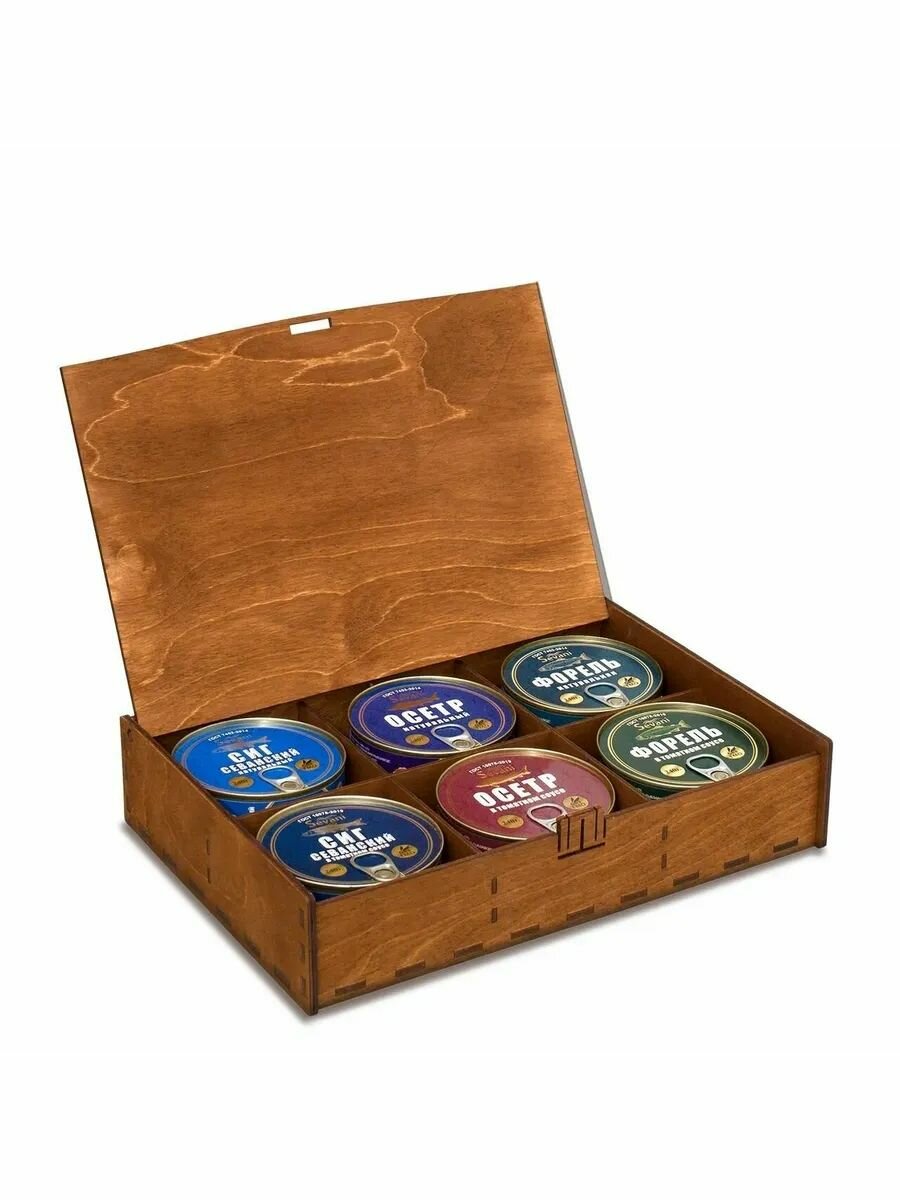 Набор рыбных консерв Осетр, Сиг, Форель