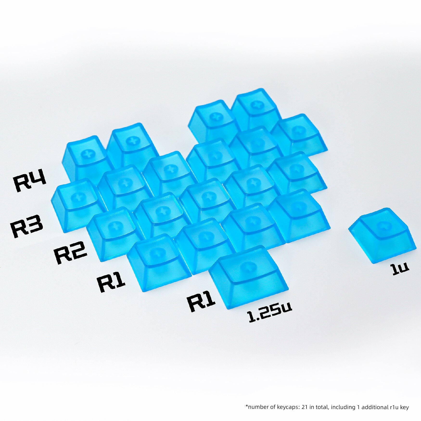 Черные полупрозрачные кейкапы с любовной тематикой, светопропускающие, без гравировки, из прозрачного поликарбоната,