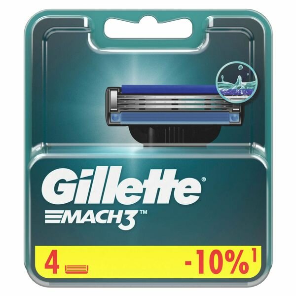 Кассеты для станков Mach3 Gillette/Жиллетт 4шт