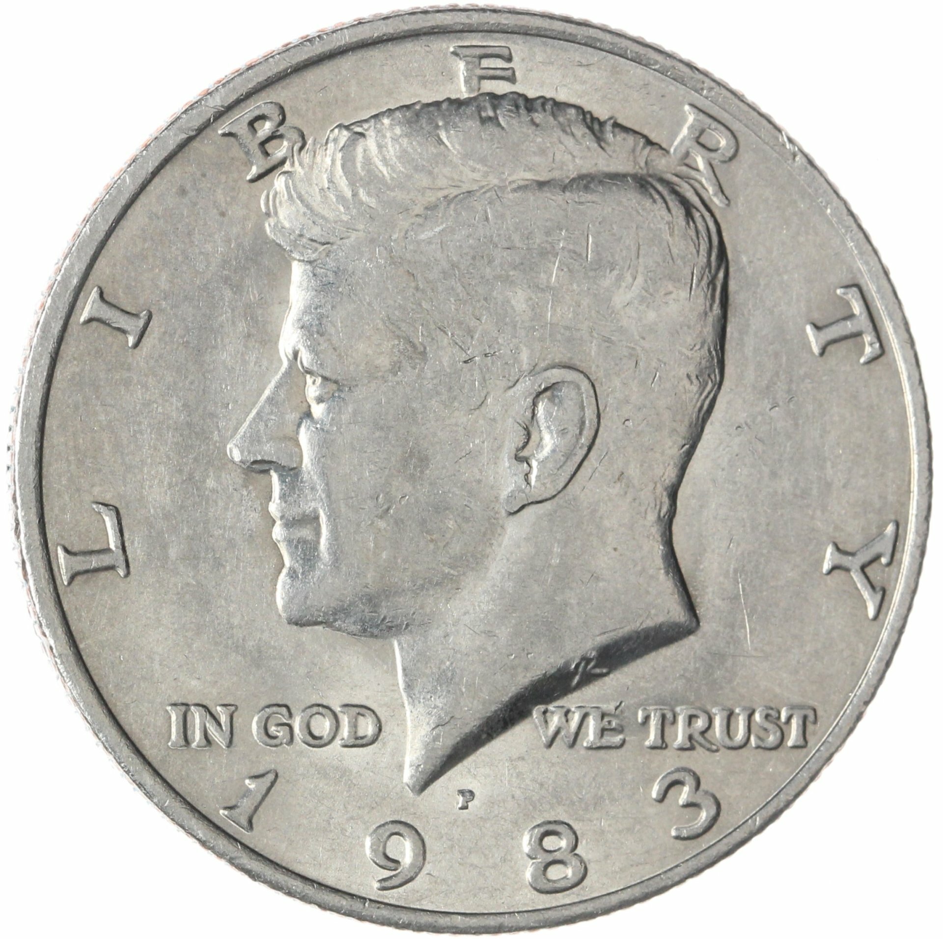 США 50 центов 1/2 доллара, half dollar 1983 Р Kennedy Half Dollar Кеннеди знак монетного двора "Р", Медь, в сохранности AU
