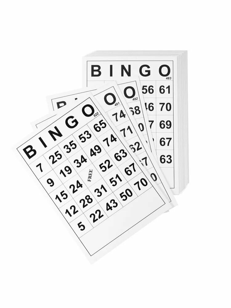 60 Штук Карточек Бинго для игры, уникальная нумерация, для досуга детей