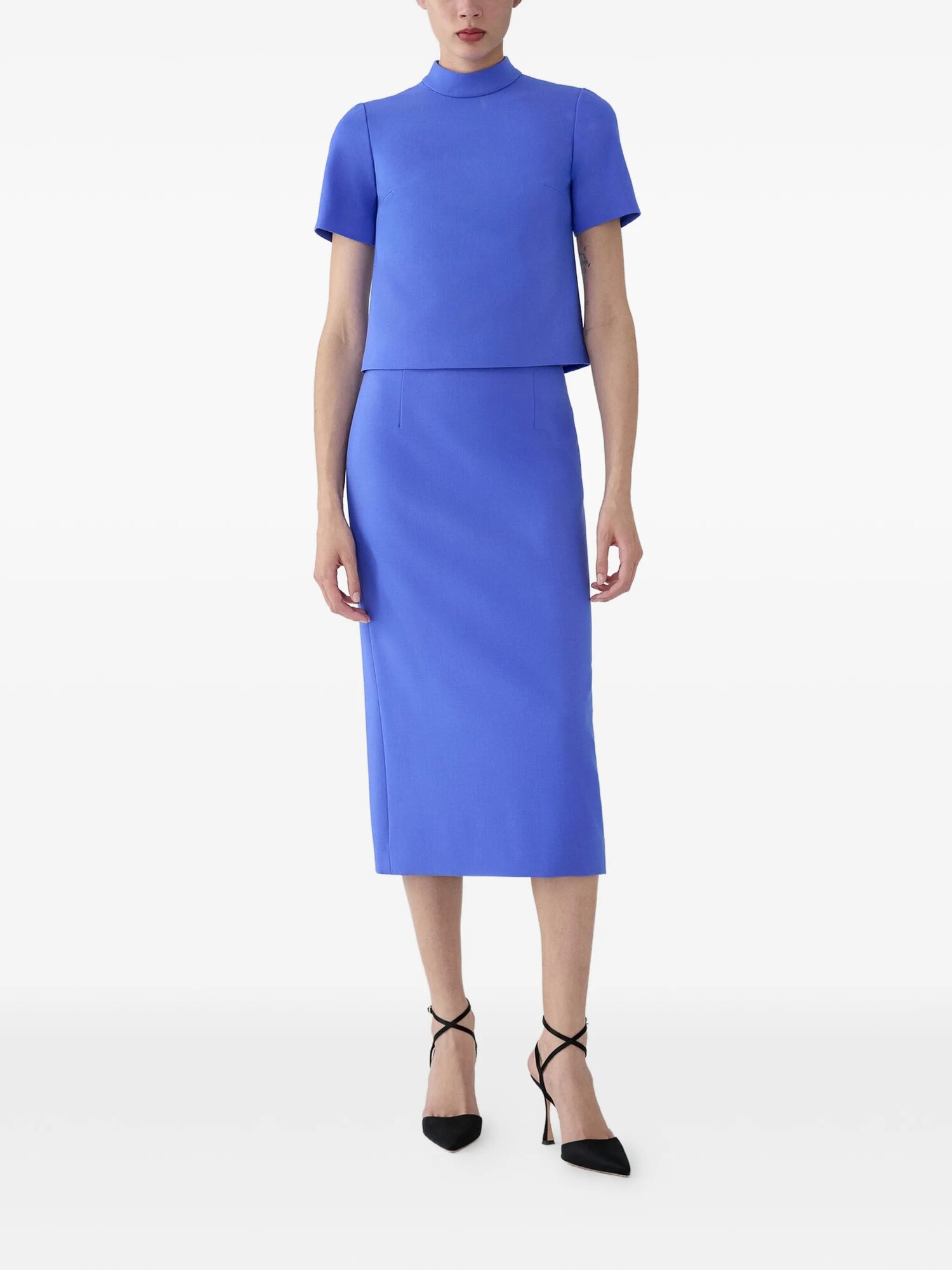 Юбка CAROLINA HERRERA Pencil skirt, размер 12, blue — фото 1