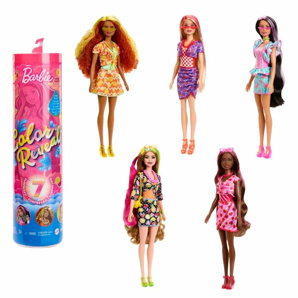 Кукла Barbie Color Reveal Фруктовая HJX49