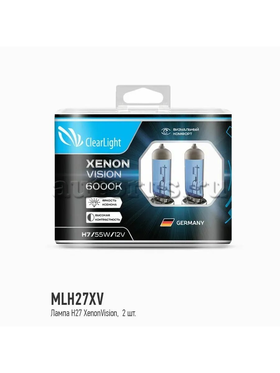 Лампа 12V H27 55W PG13 6000K XENONVISION 2 ШТ. DUOBOX