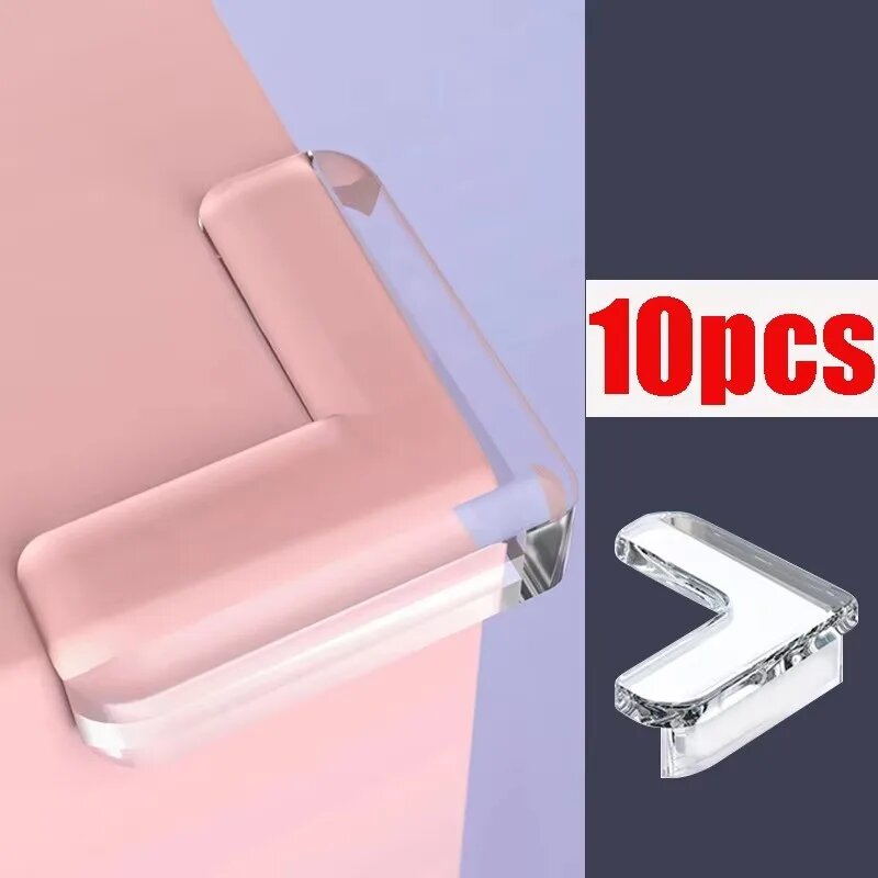 Прозрачные силиконовые угловые бампера для безопасности детей Розовый, C