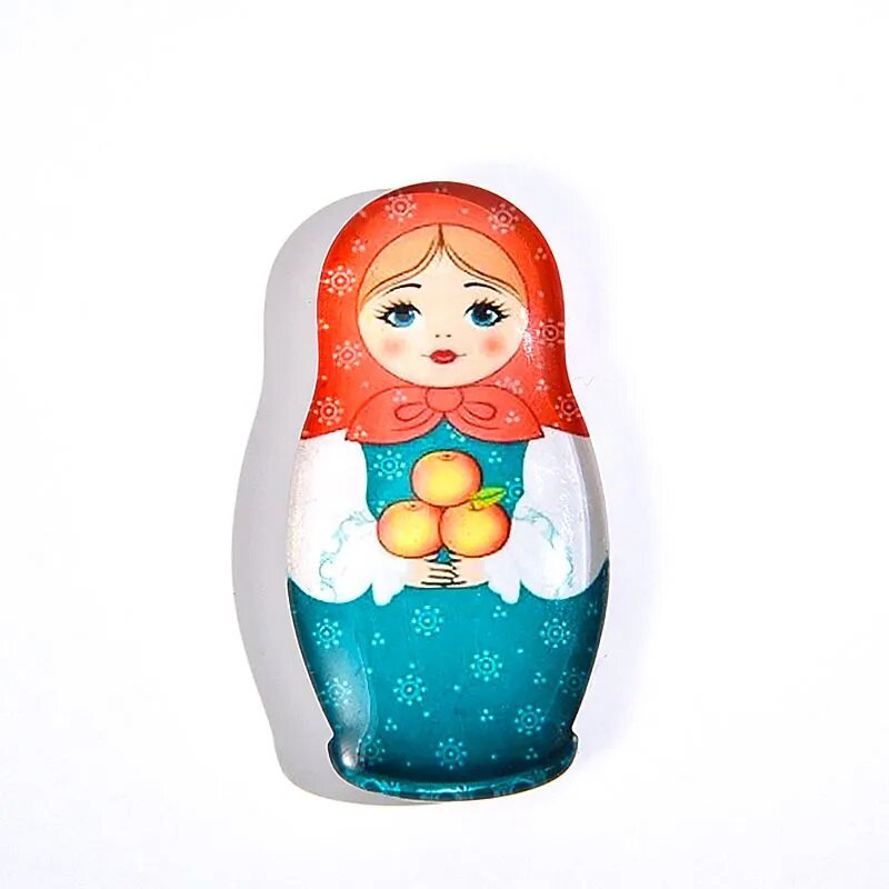 Магнит на холодильник в виде матрешки, наклейка на холодильник